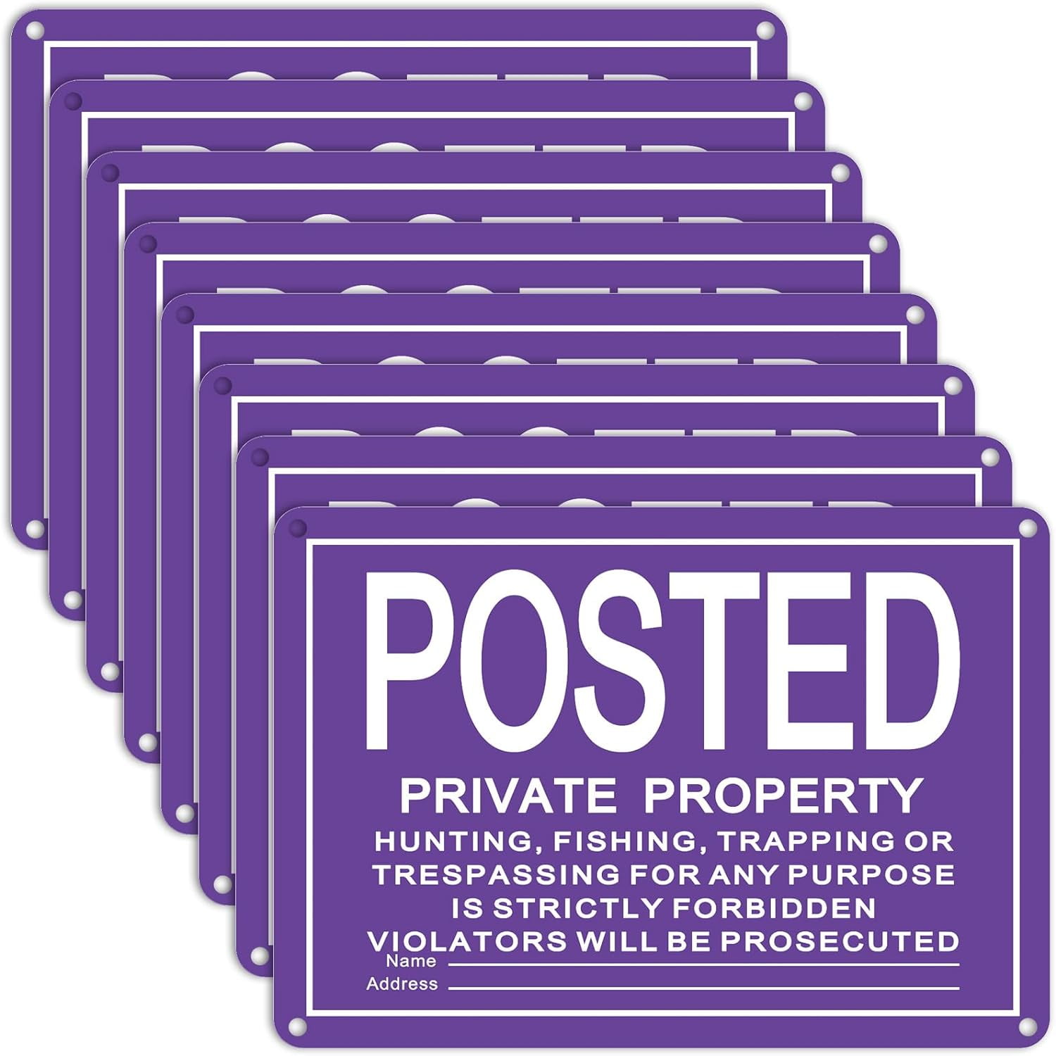 No Trespassing Signs Private Property Reflective Aluminum Posted Signs ...