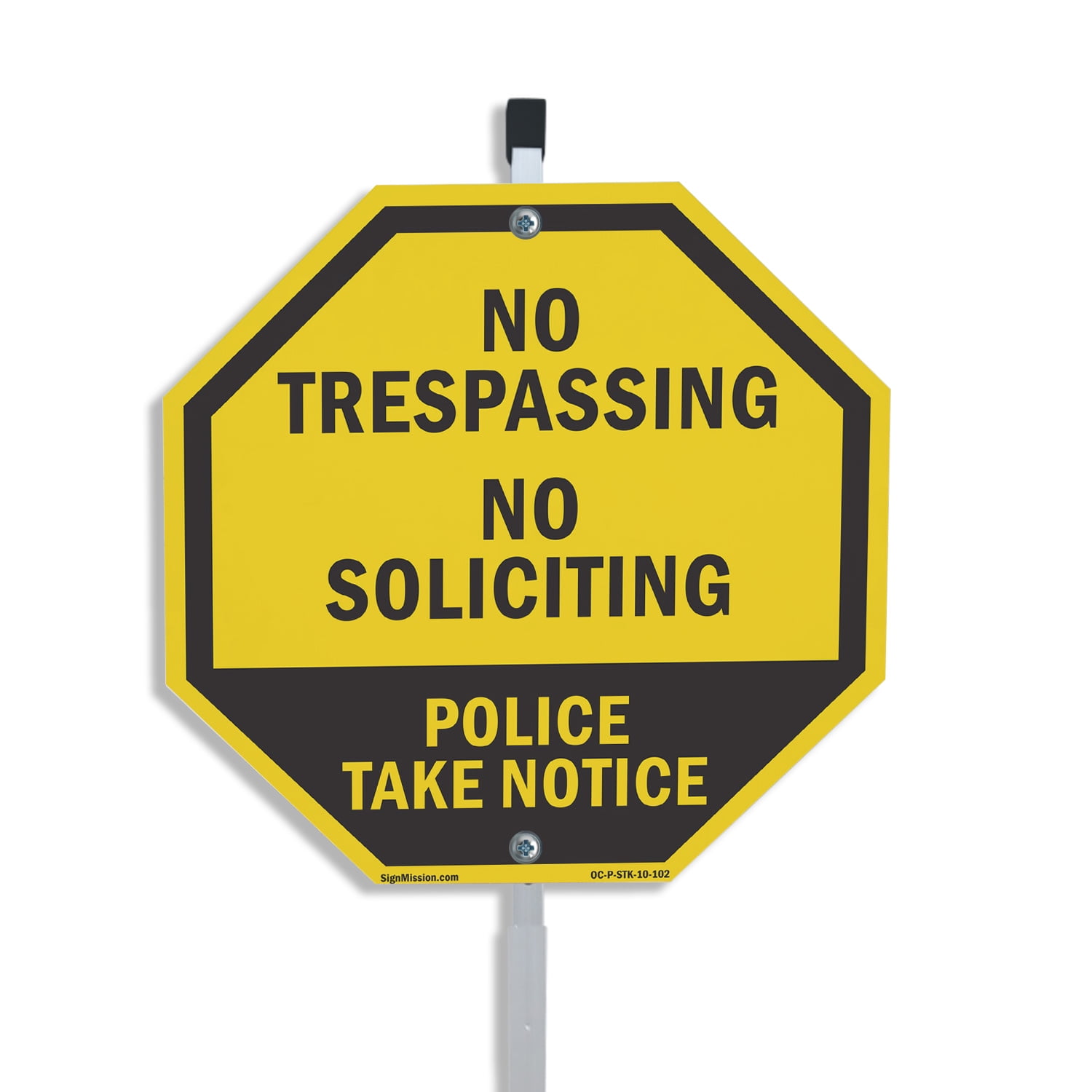 No Trespassing No Soliciting Police Take Notice 10 inch X 10 inch ...