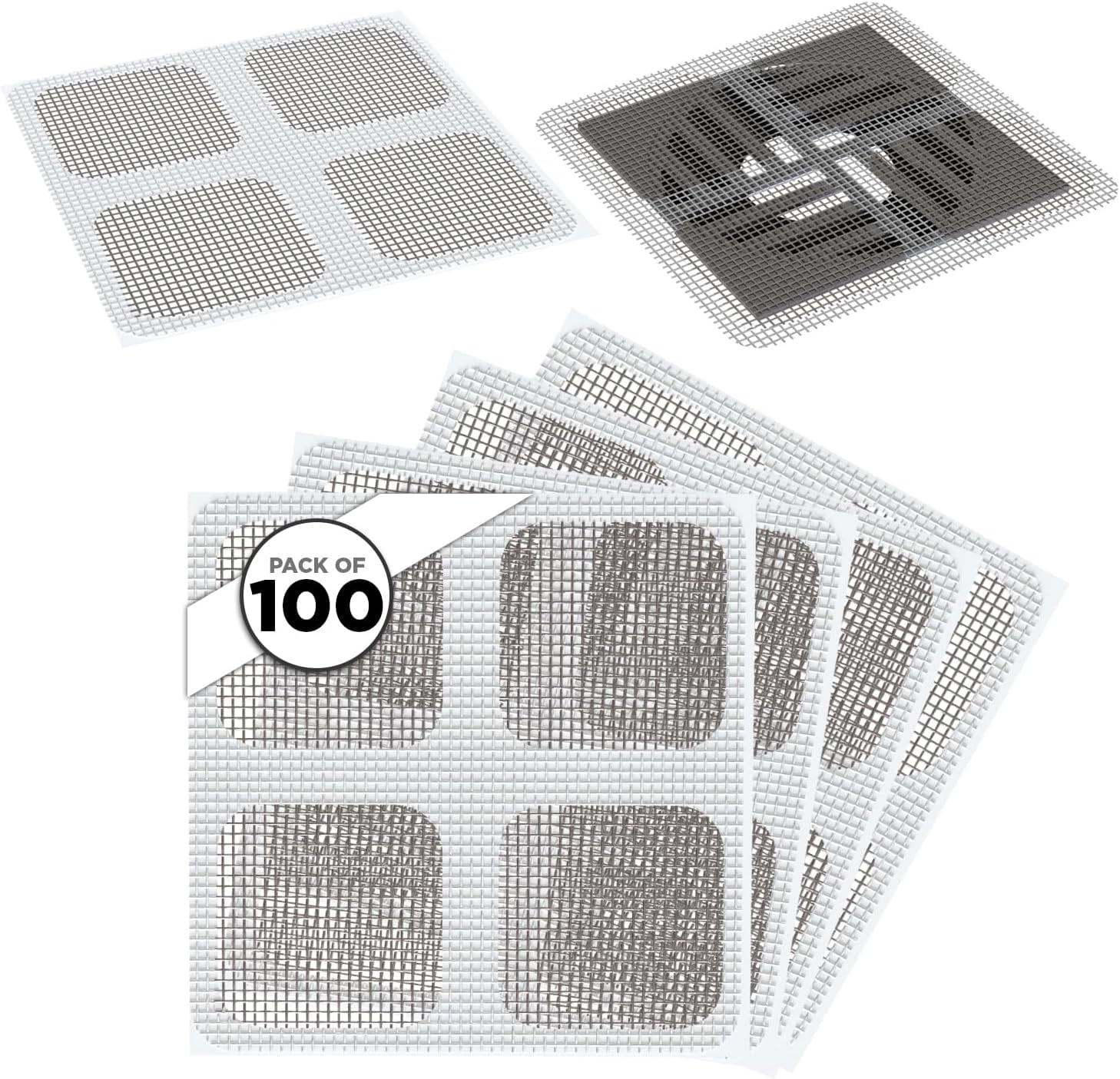 Tress Trap - Disposable Drain Mesh Stickers, Hair Catcher for Bathroom ...