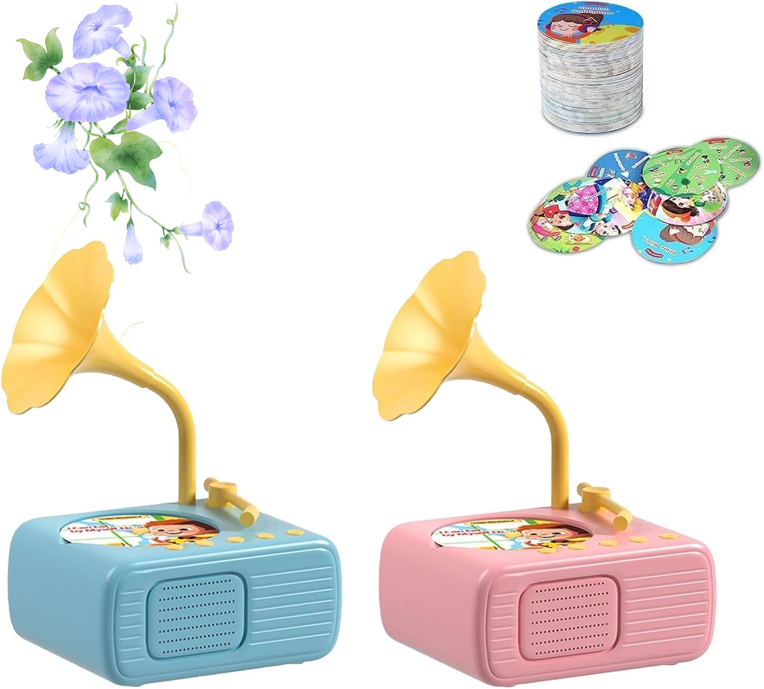 Tretregard Kids Phonograph, Kids Phonograph with 96 Cards Treatregard ...