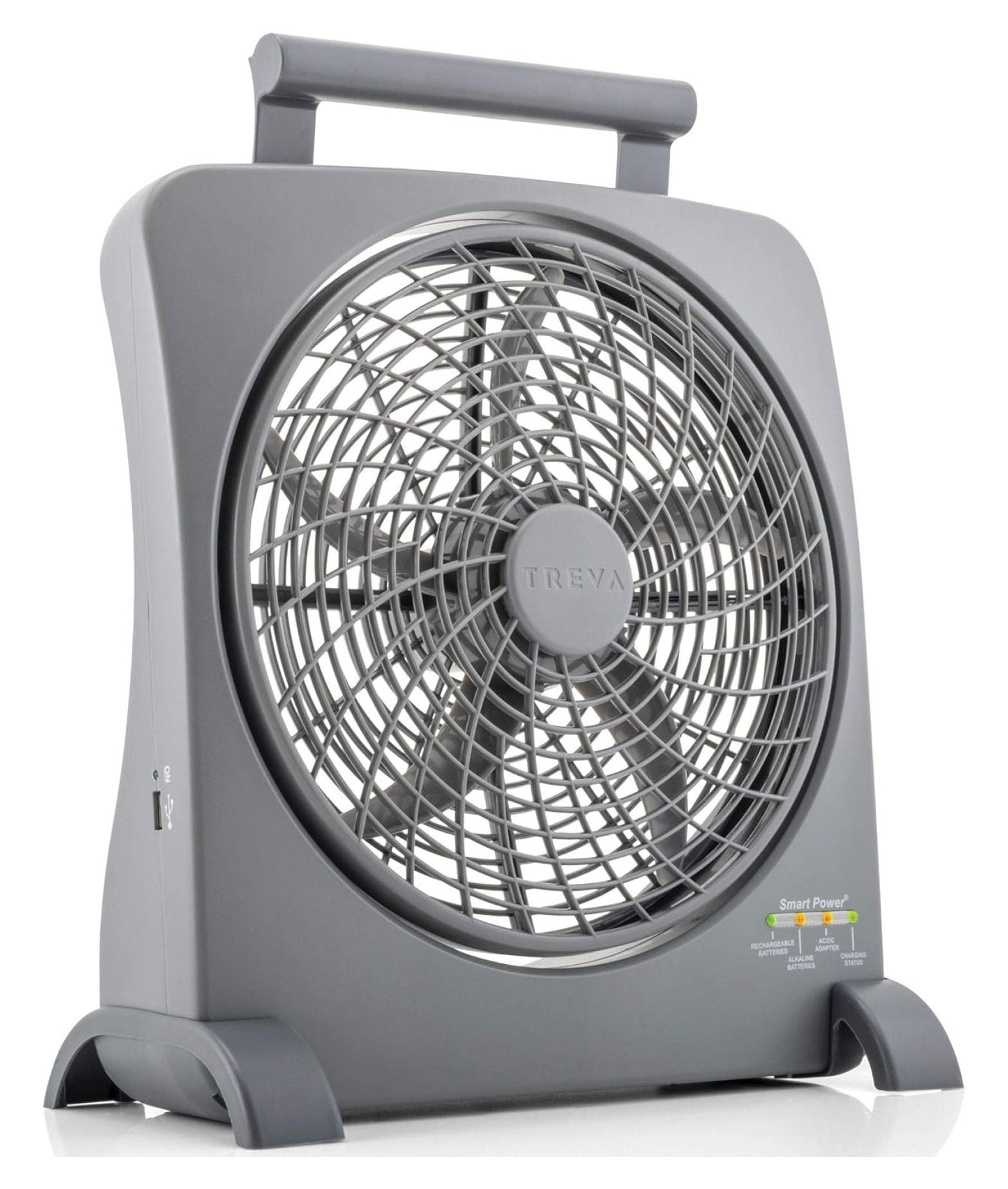 Treva 10 Inch Smart Power Fan With Built In Rechargeable Batteries and ...