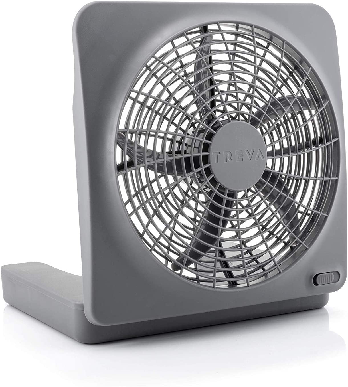 Treva 10 inch 2 Speed Portable Table Fan, Battery or Adapter Operated ...