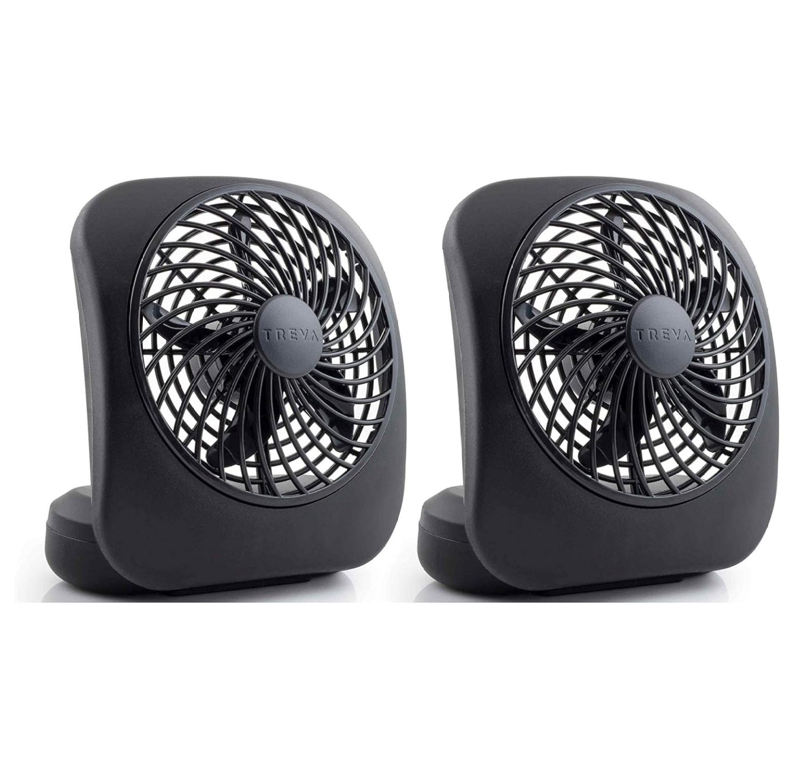 Treva 5 Inch Battery Powered Fan Portable Desk Fan 2 Cooling Speeds ...