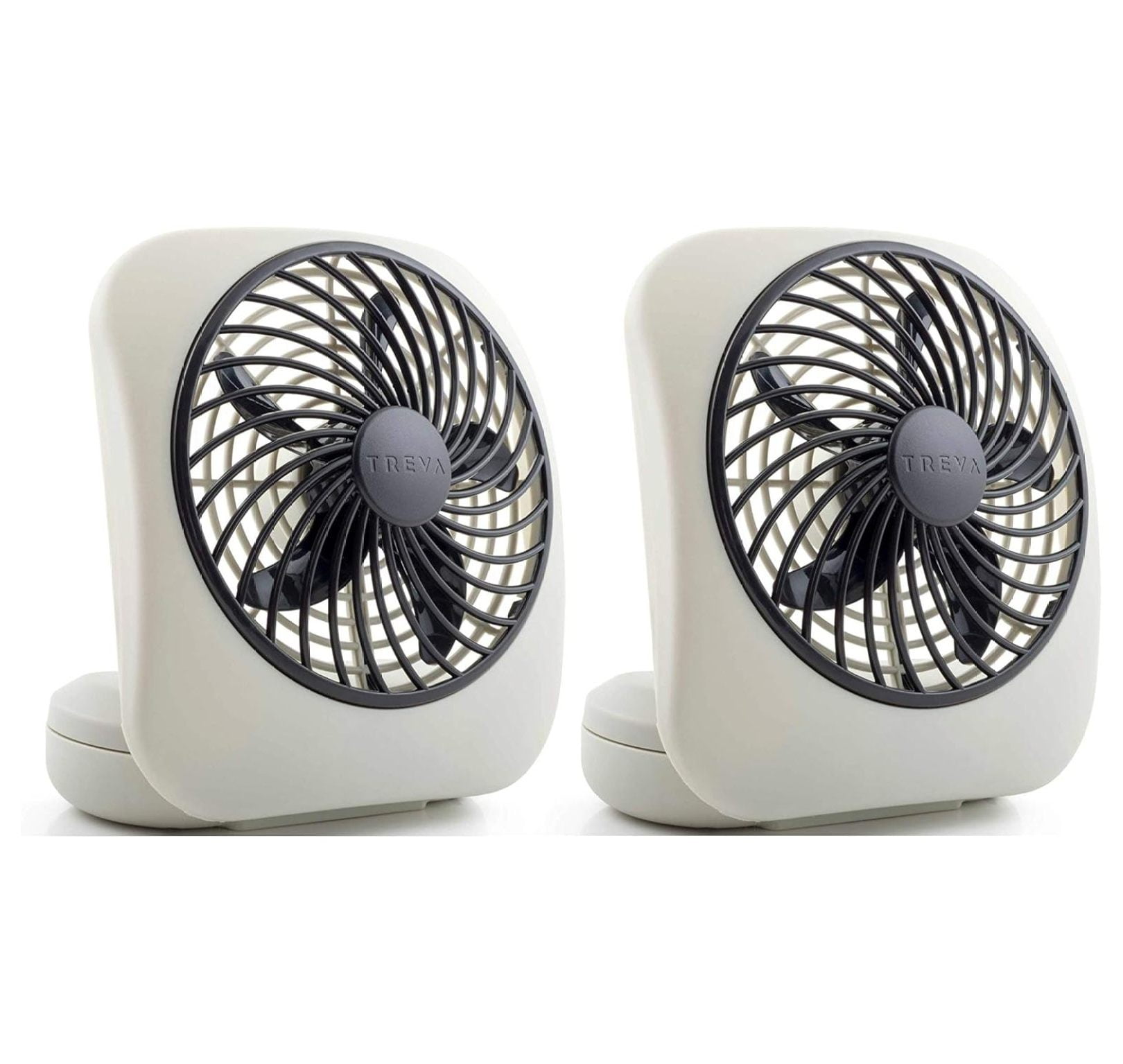 Treva 5 Inch Battery Powered Fan Portable Desk Fan 2 Cooling Speeds ...