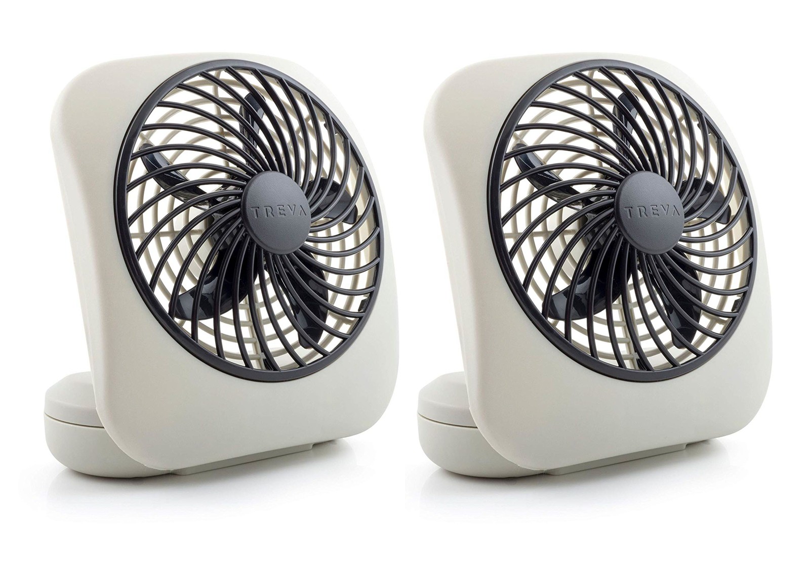 Treva 5 inch Portable Battery Powered 2 Speed Desktop Fan, Gray ...