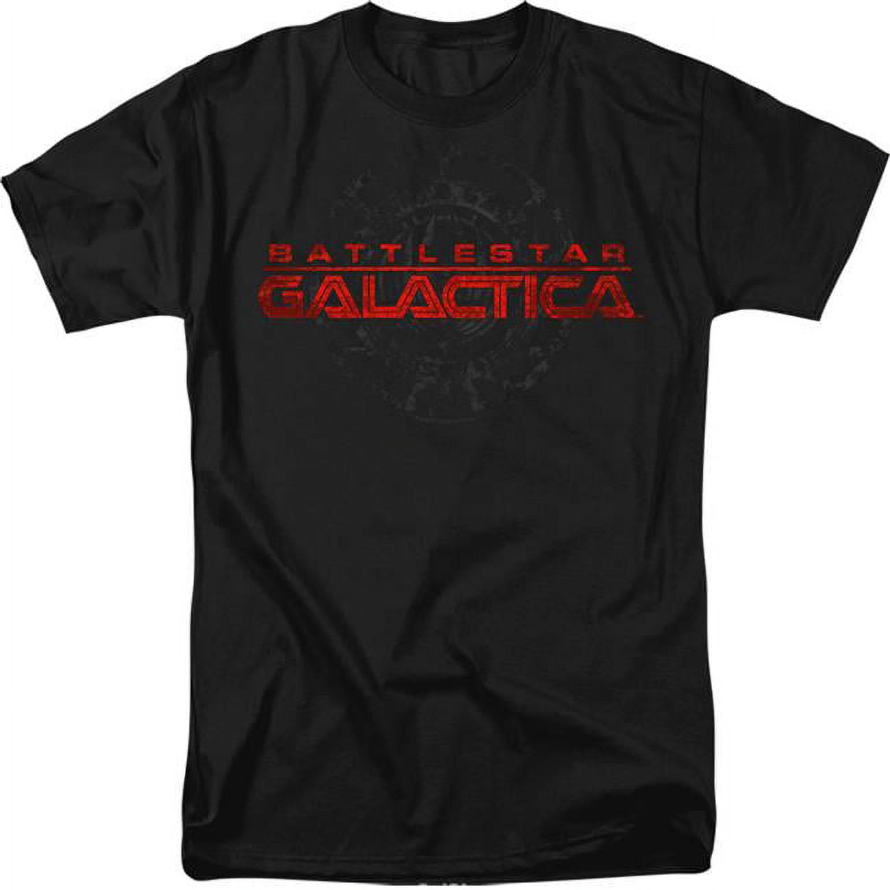 Trevco BSG215-HA-5 Battlestar Galactica & Battered Logo-Adult Heather T ...
