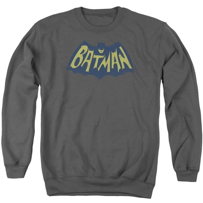 Trevco Batman & Show Bat Logo Adult Crewneck Sweatshirt, Charcoal ...