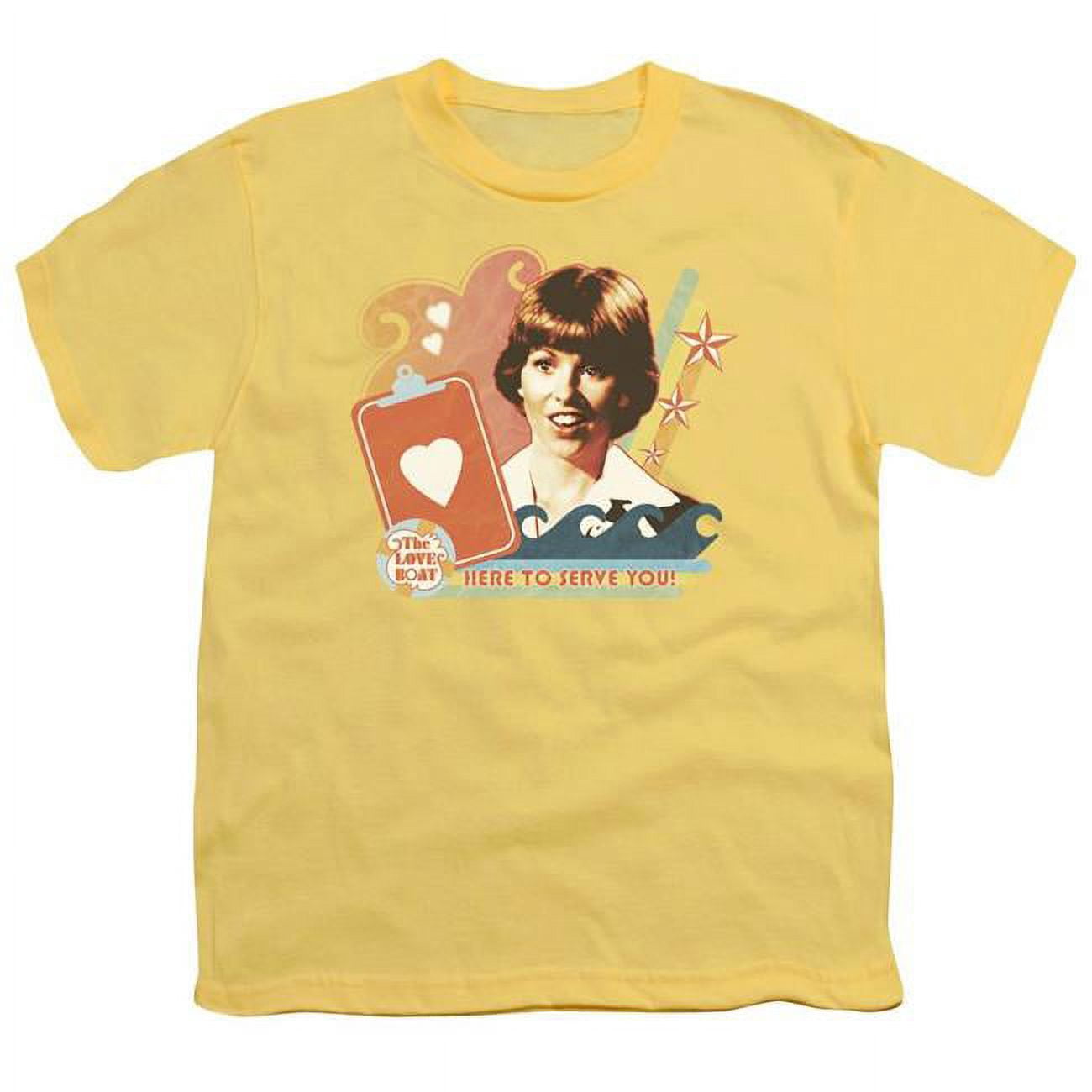 Trevco CBS430-YT-1 Love Boat & Here To Serve Short Sleeve Youth Cotton ...