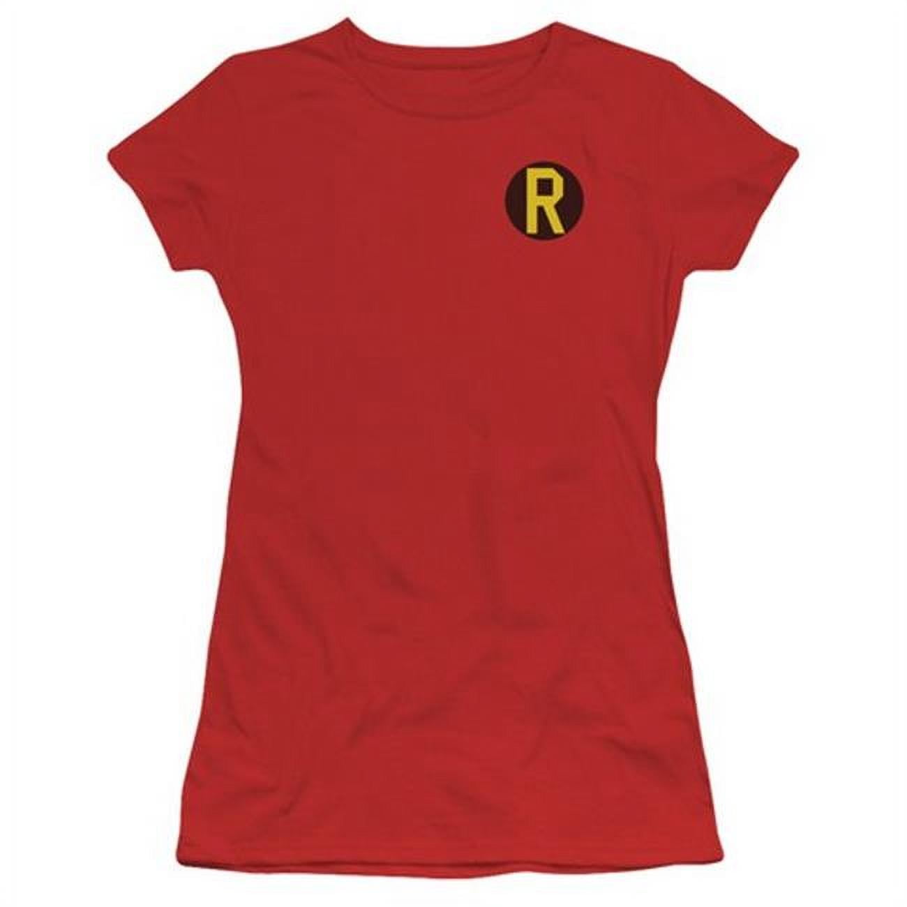 Trevco DC-Robin Logo - Short Sleeve Junior Sheer Tee - Red - Medium ...
