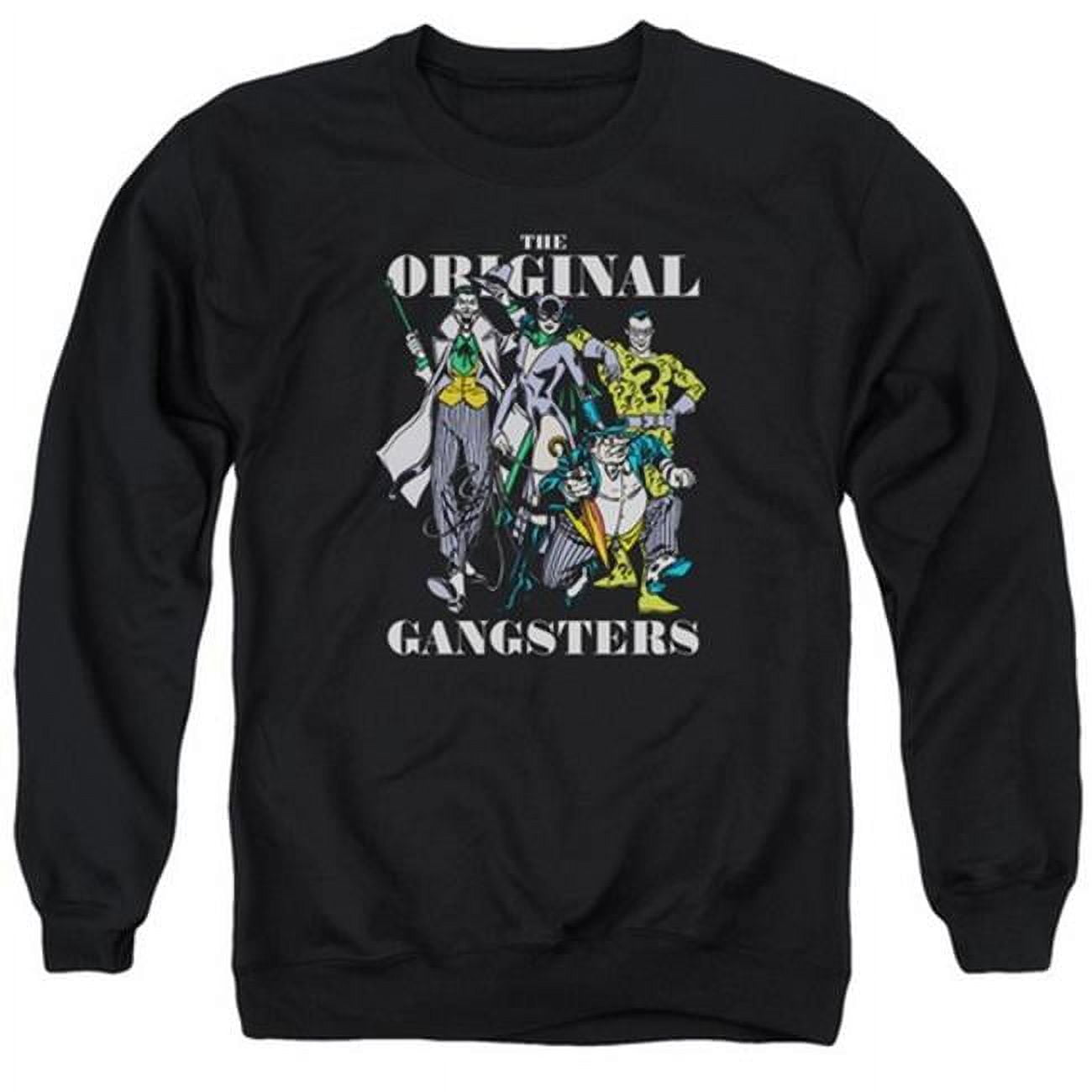 Trevco Dc-Original Gangsters - Adult Sweat Tee Crew - Black- Medium ...