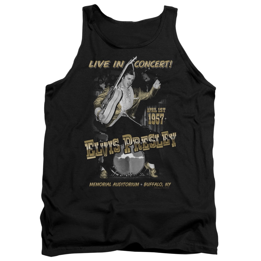 Trevco ELV598-TK-3 Elvis Presley & Live in Buffalo Adult Tank Top ...