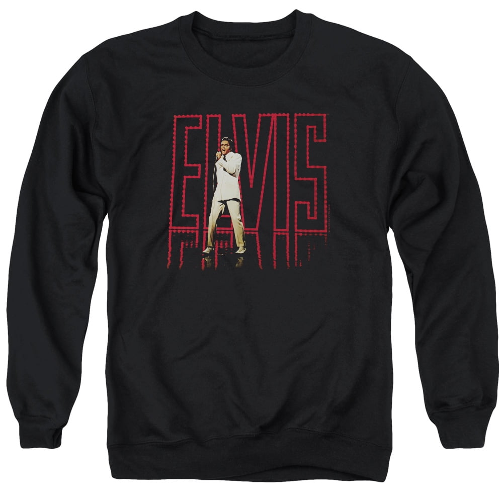 Trevco ELV667-AS-6 Elvis Presley & Elvis 68 Album Adult Crewneck ...