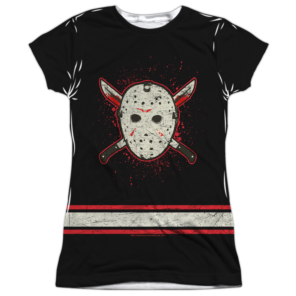 Trevco Friday the 13th & Voorhees Jersey Junior Cap Sleeve Polyster ...
