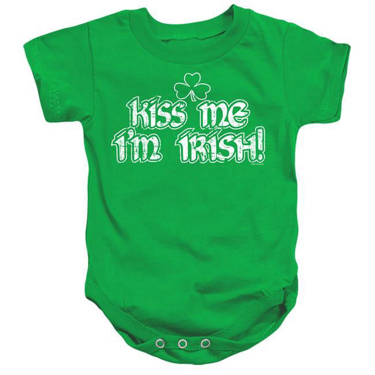 Trevco GS1464-SS-3 Kiss Me Im Irish-Infant Snapsuit, Kelly Green ...