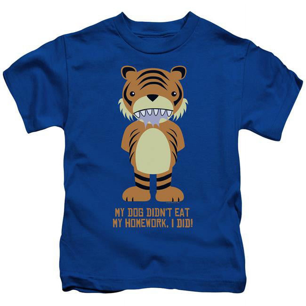 Trevco GSY114-KT-1 My Homework-Short Sleeve Juvenile 18-1 T-Shirt, Royal Blue - Small - 4 ...