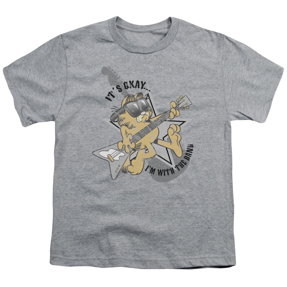 Trevco GAR206-YT-4 Garfield Im with the Band Short Sleeve Youth 18-1 T ...