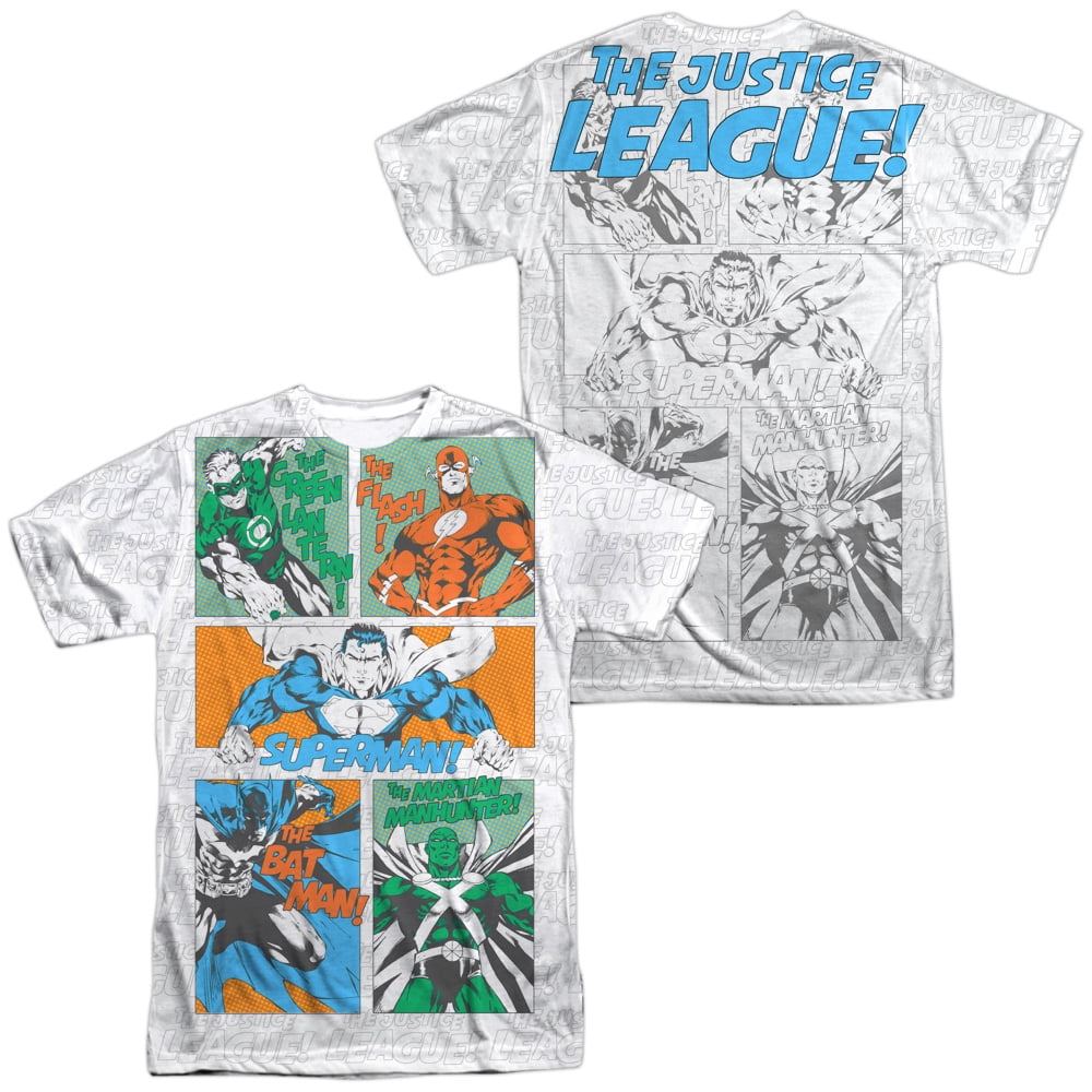 JLA Justice Panels Unisex Adult Sublimated Costume T Shirt (Front/Back ...