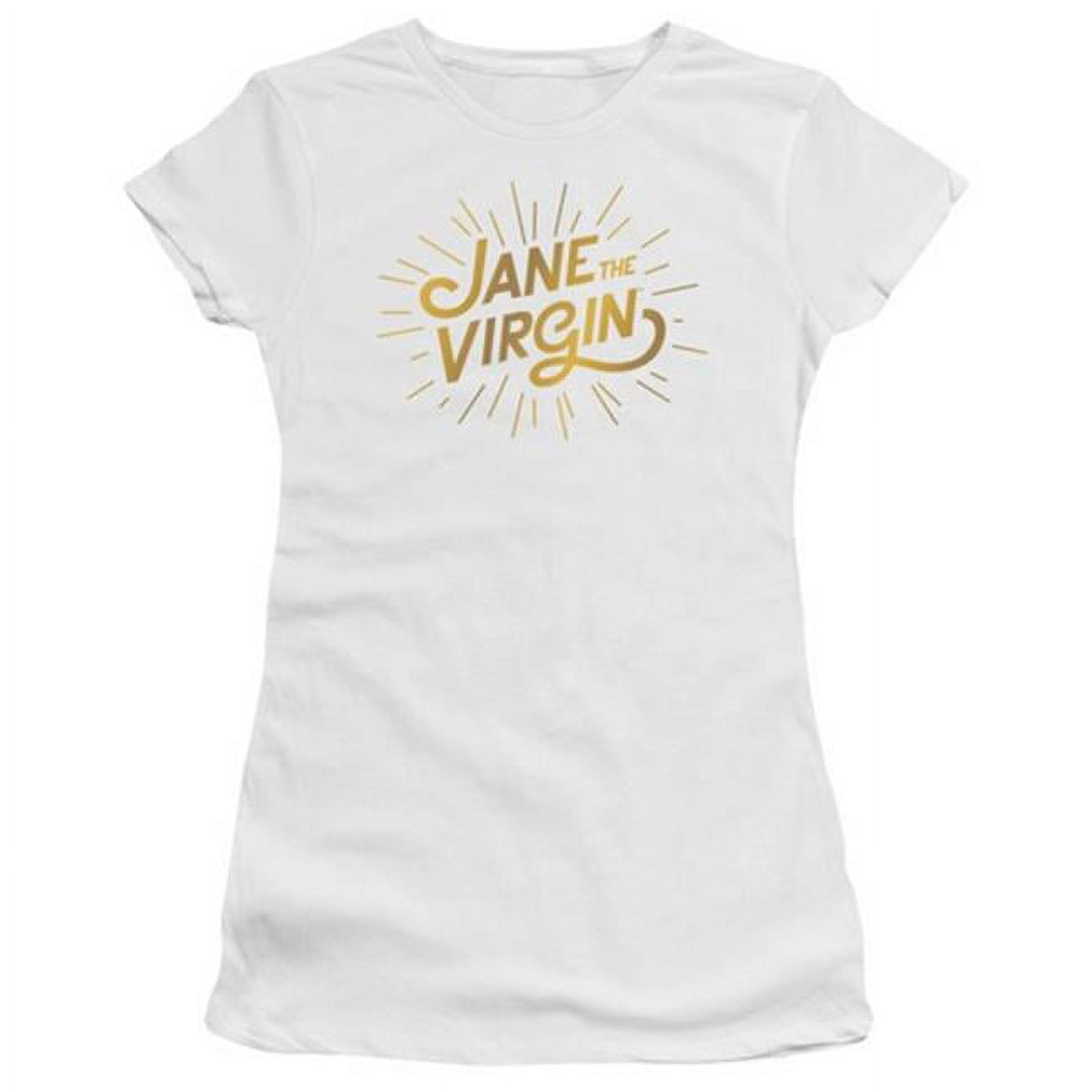 Trevco Jane The Virgin-Golden Logo - Short Sleeve Junior Sheer Tee ...