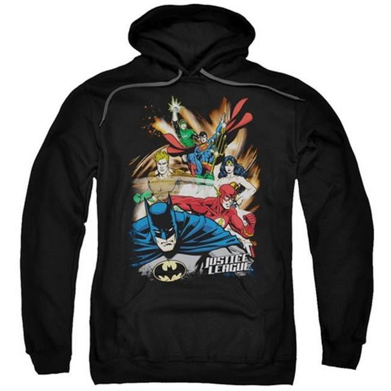 Trevco Jla-Starburst Adult Pull-Over Hoodie- Black - Medium - Walmart.com