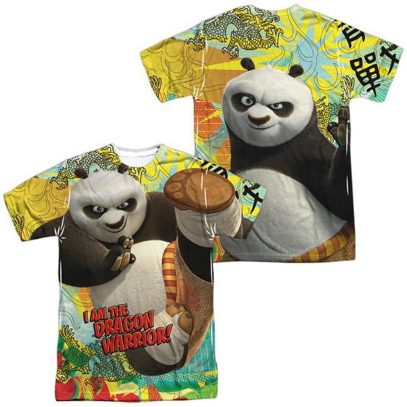 Trevco Mens Kung Fu Panda Epic Jumping Double Sided Adult T-Shirt ...