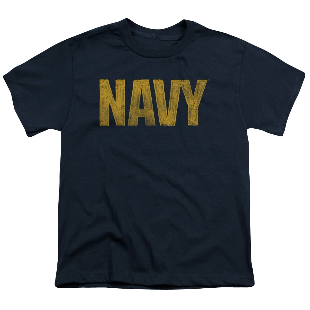 Trevco Navy-Logo Short Sleeve Youth 18-1 Tee- Navy - Medium - Walmart.com