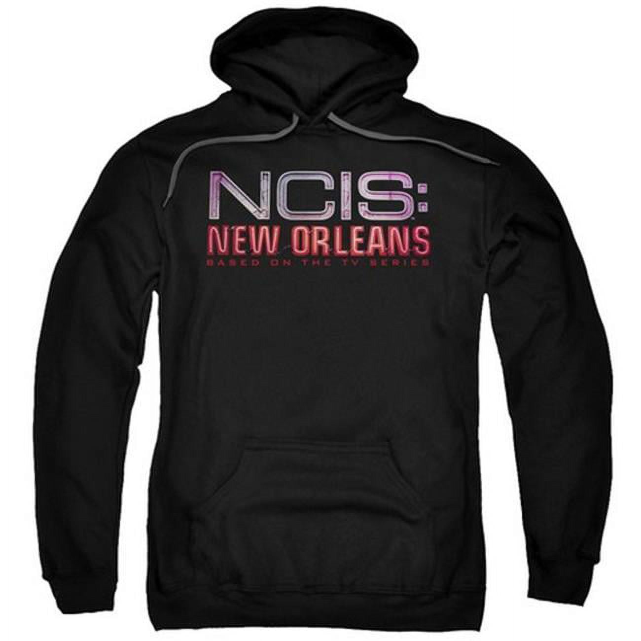 Trevco Ncis-New Orleans-Neon Sign - Adult Pull-Over Hoodie - Black- 2X ...