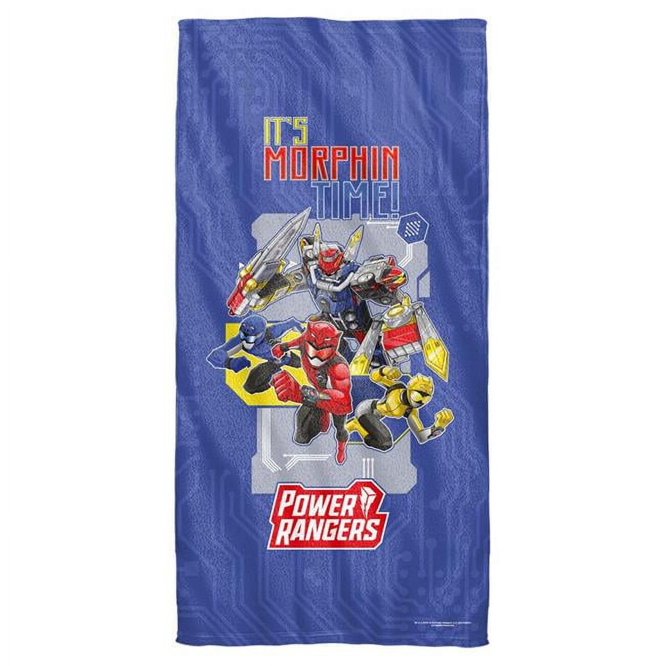 Trevco PWR2416-BTW2-30x60 Power Rangers & Its Morphin Time Cotton Front ...