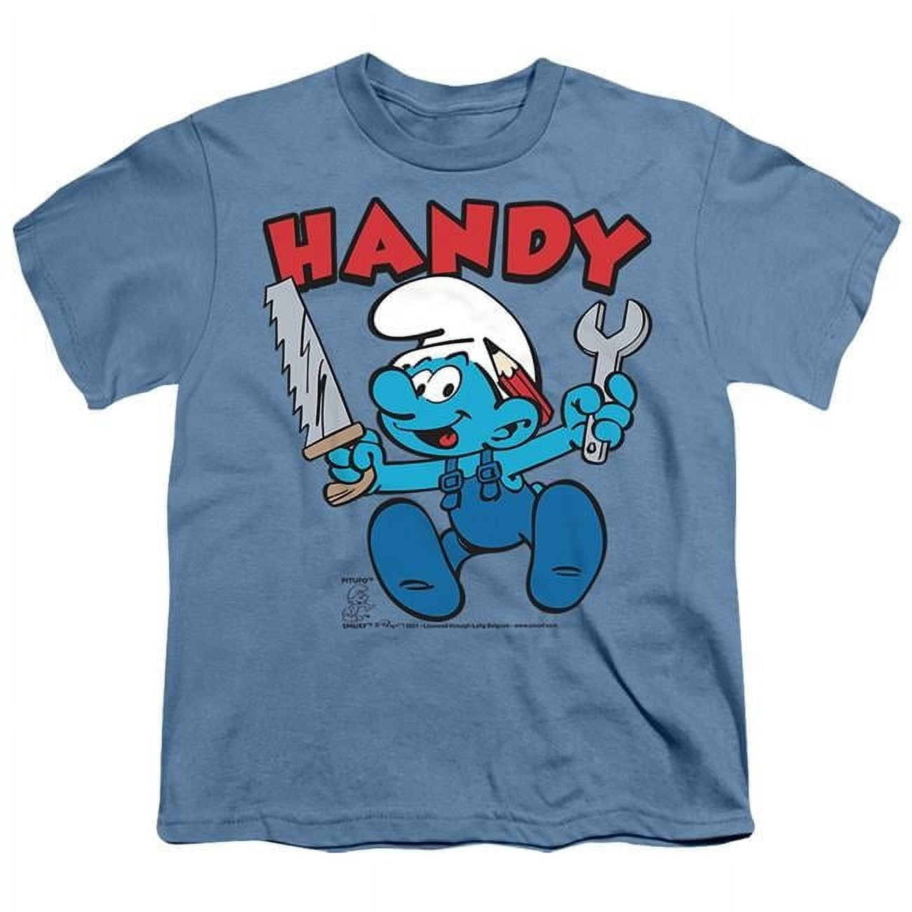 Trevco SMRF275-YT-4 Smurfs & Handy Short Sleeve Youth 18-1 T-Shirt ...