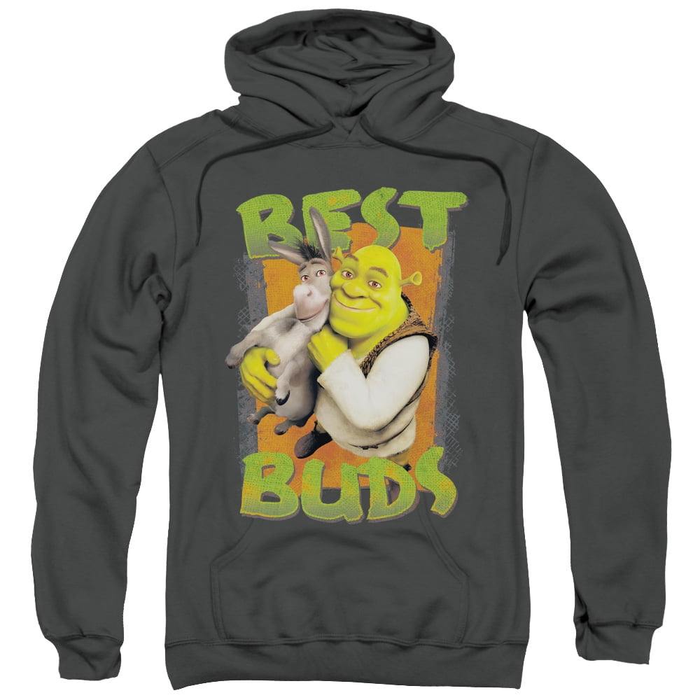 Trevco DRM164-AFTH-3 Shrek & Buds Adult Pull-Over Hoodie, Charcoal ...