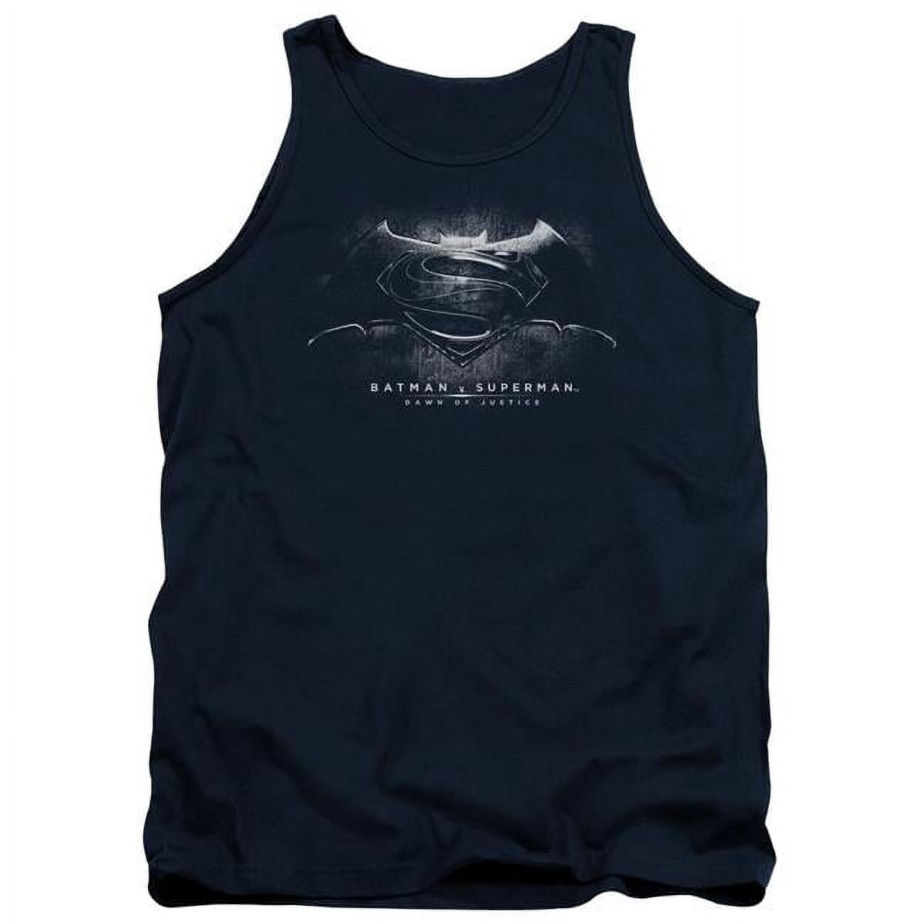 Trevco Sportswear BVS104D-TK-2 Batman vs Superman BW Logo Adult Tank ...