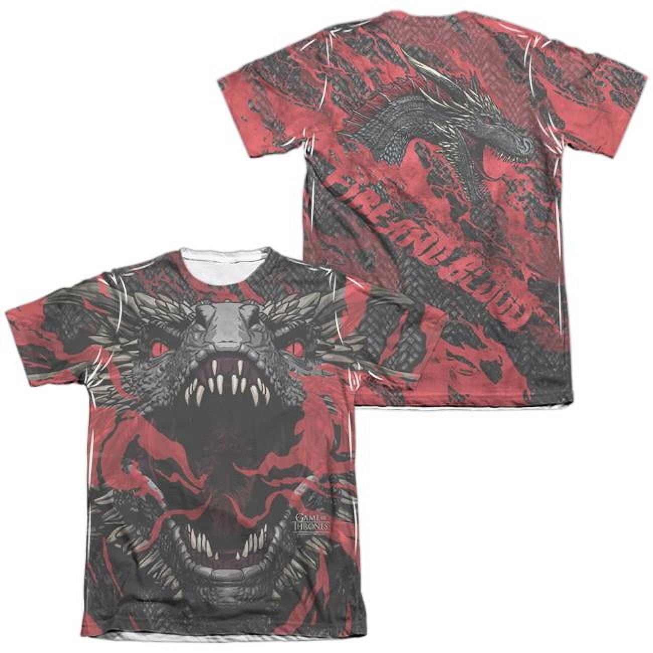 Trevco Sportswear GOT142FB-ATPC-1 Game of Thrones Dragons Front & Back ...