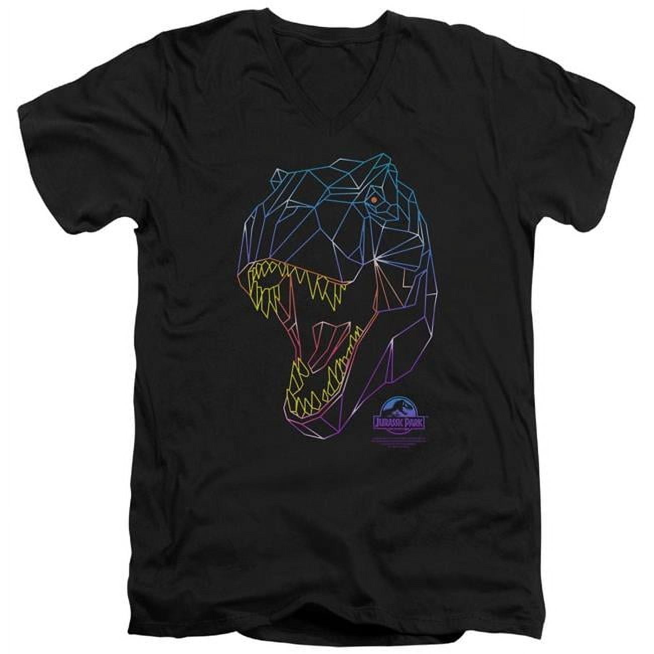 Trevco Sportswear UNI1135-AV-4 Jurassic Park Neon T-Rex Adult Slim Fit ...