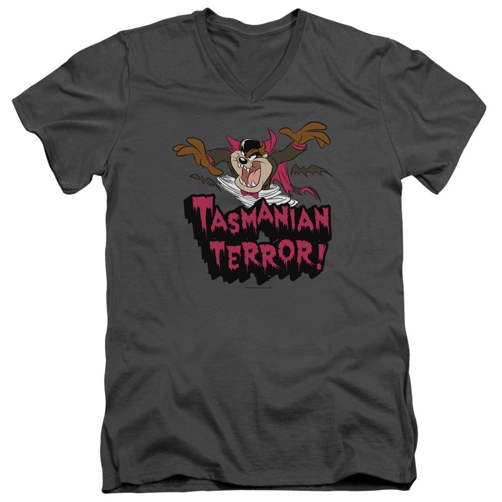 Trevco Sportswear Looney Tunes Taz Terror Adult Slim Fit V-Neck Cotton ...