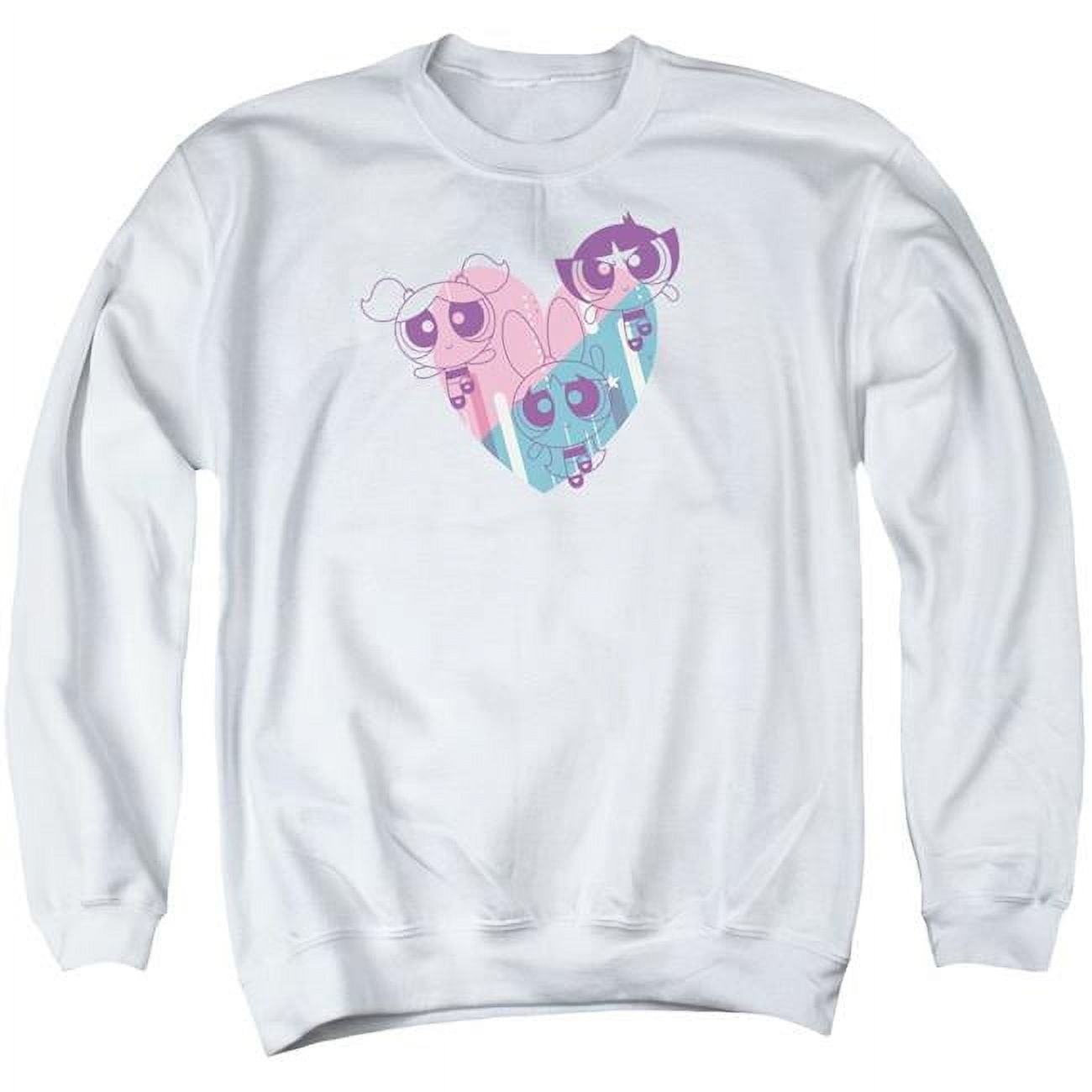 Trevco Sportswear CN705-AS-3 Powerpuff Girls Heart Adult Crewneck ...