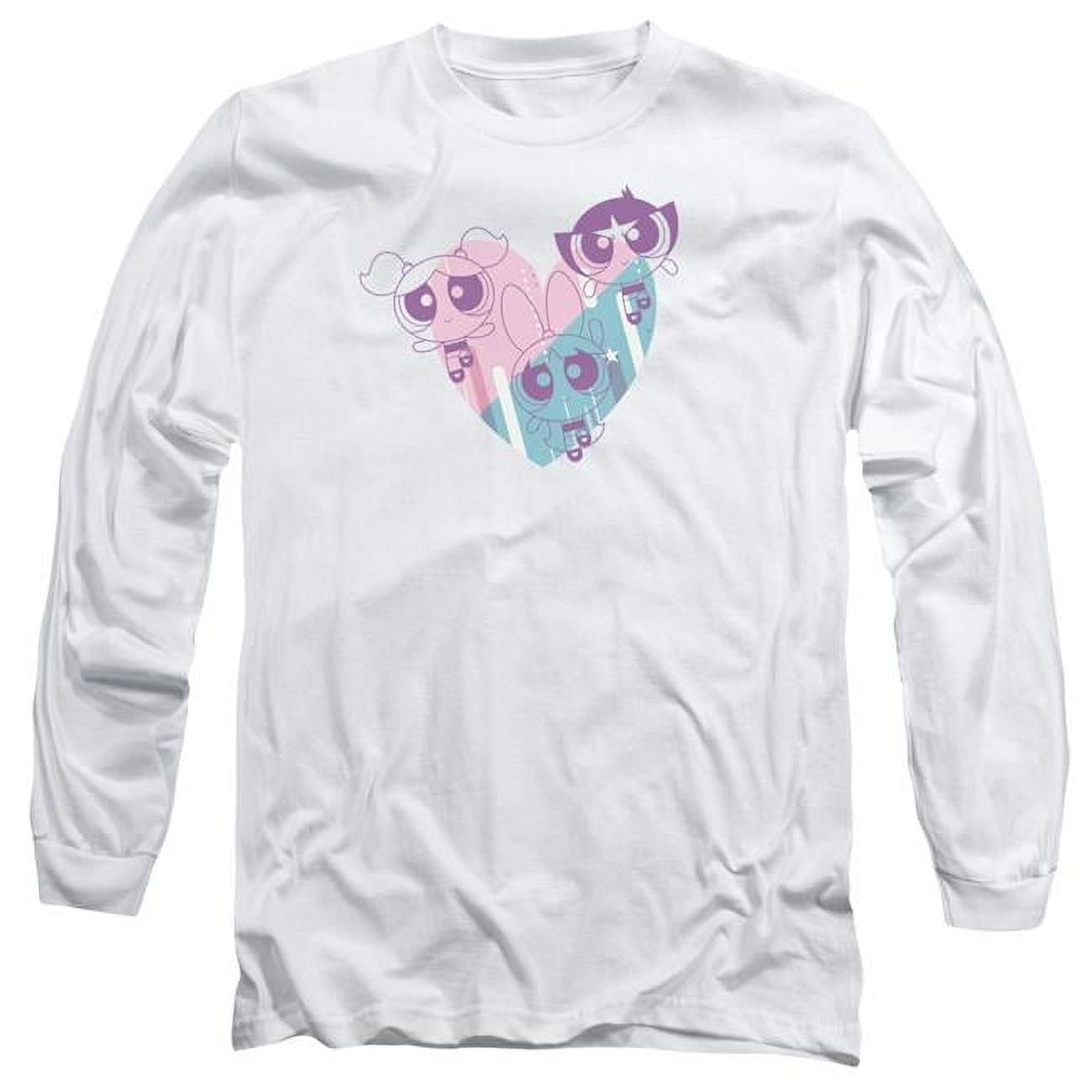 Trevco Sportswear CN705-AL-4 Powerpuff Girls Heart Adult Long Sleeve T ...