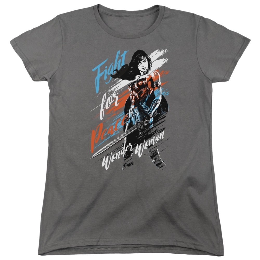 Trevco Sportswear WWM115-WT-5 Wonder Woman Movie Fight for Peace Womens ...
