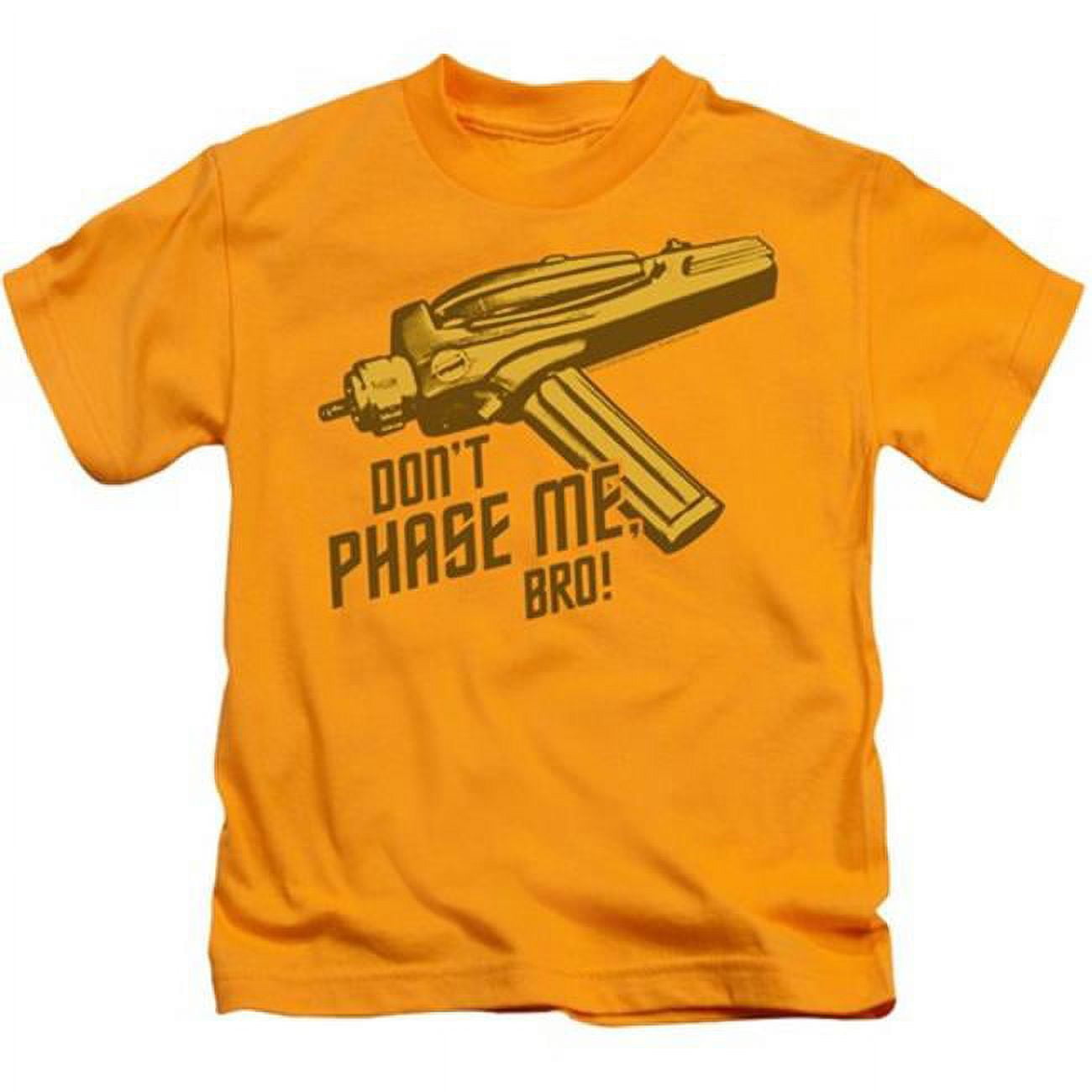 Trevco Star Trek-Dont Phase Me Bro - Short Sleeve Juvenile 18-1 Tee - Gold- Medium 5-6 - Walmart.com