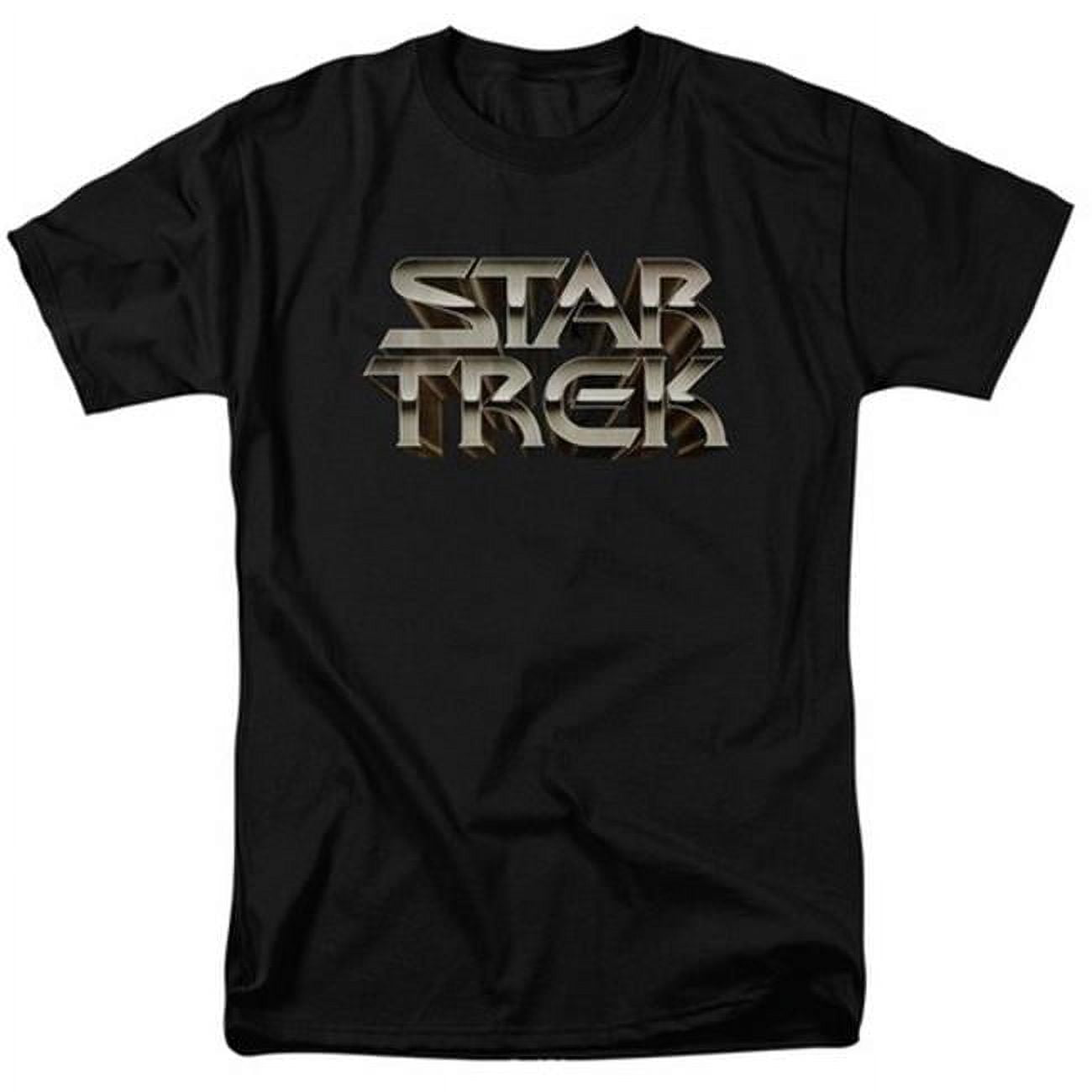 Trevco Star Trek-Feel The Steel - Short Sleeve Adult 18-1 Tee - Black ...