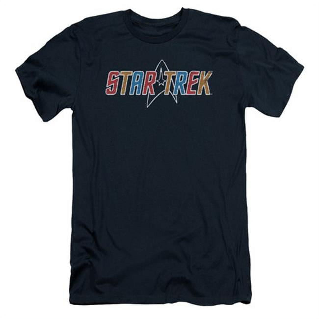Trevco Star Trek-Multi Colored Logo - Short Sleeve Adult 30-1 Tee ...