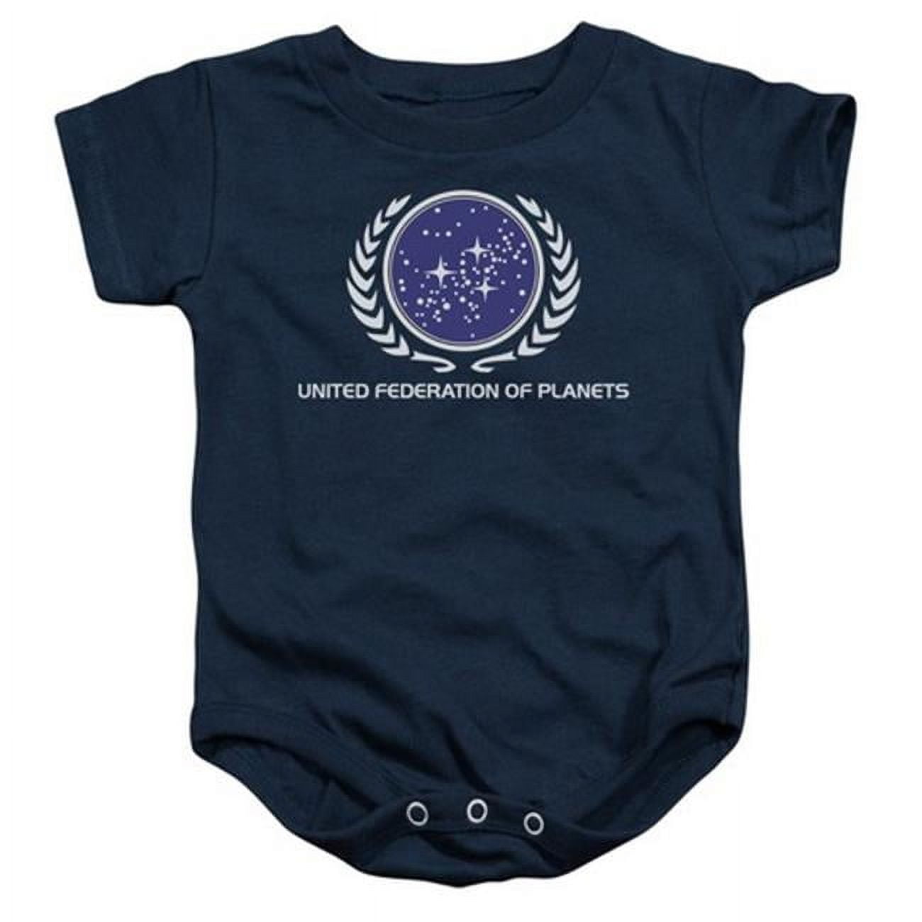 Trevco Star Trek-United Federation Logo - Infant Snapsuit - Navy- Extra ...