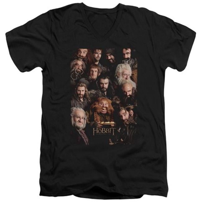 Trevco The Hobbit-Dwarves Poster Short Sleeve Adult V-Neck 30-1 Tee ...