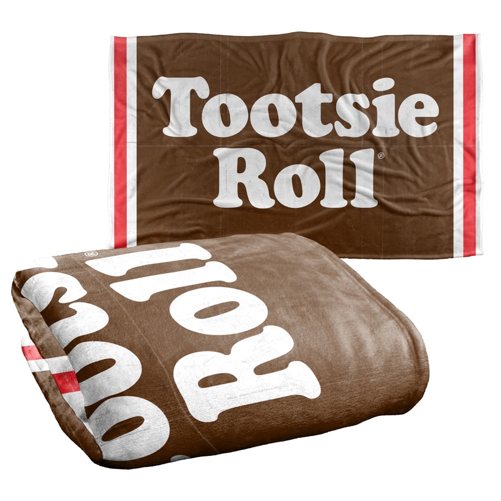Trevco Tootsie Roll Wrapper Silky Touch Super Soft Throw Blanket 36' x ...
