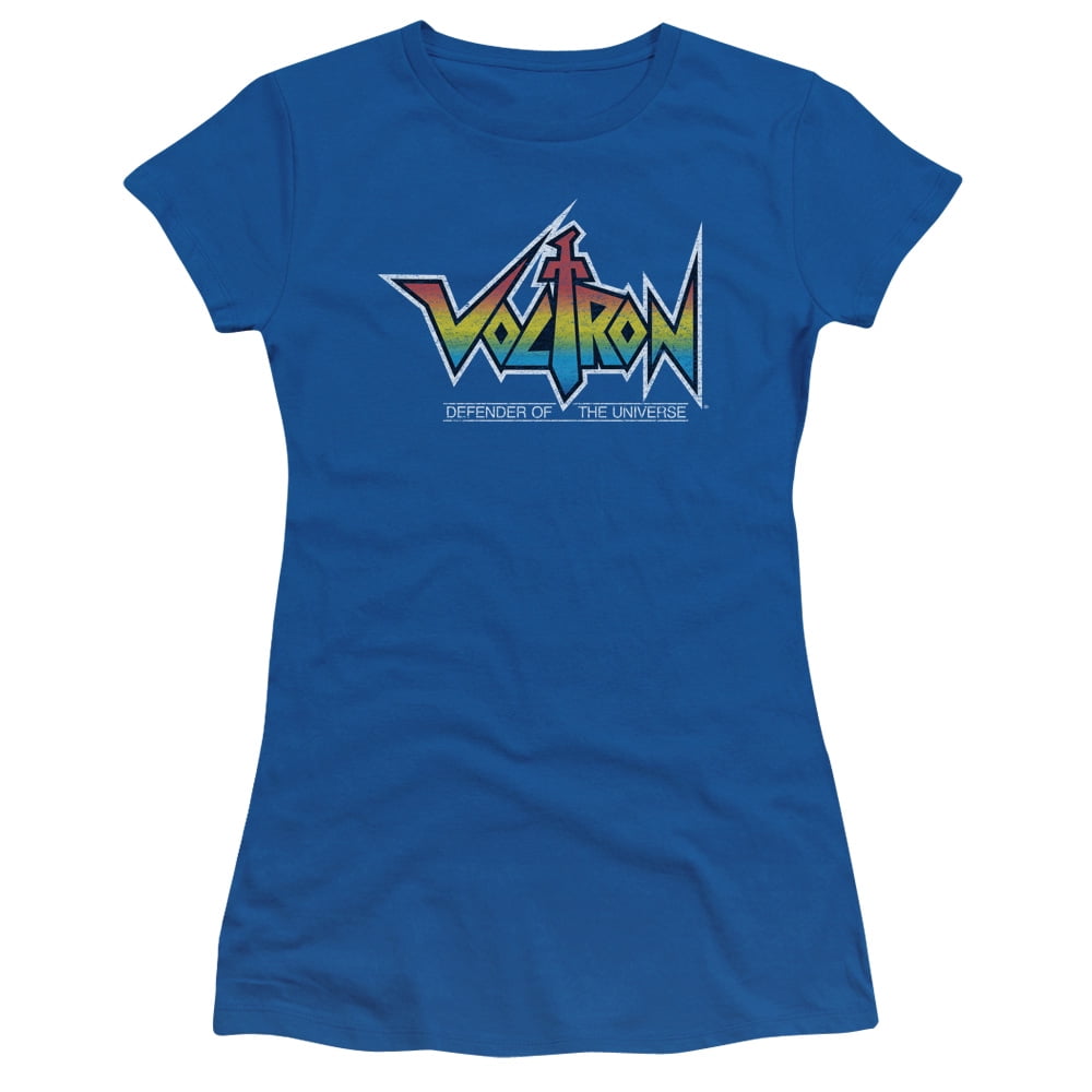 Trevco Voltron & Logo Juniors Sheer Cap Short Sleeve T-Shirt, Royal ...