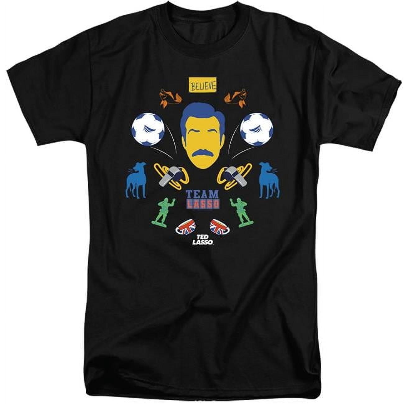 Trevco WBT1298-ATT-5 Ted Lasso & Ted Lasso Icon Collage Short Sleeve ...