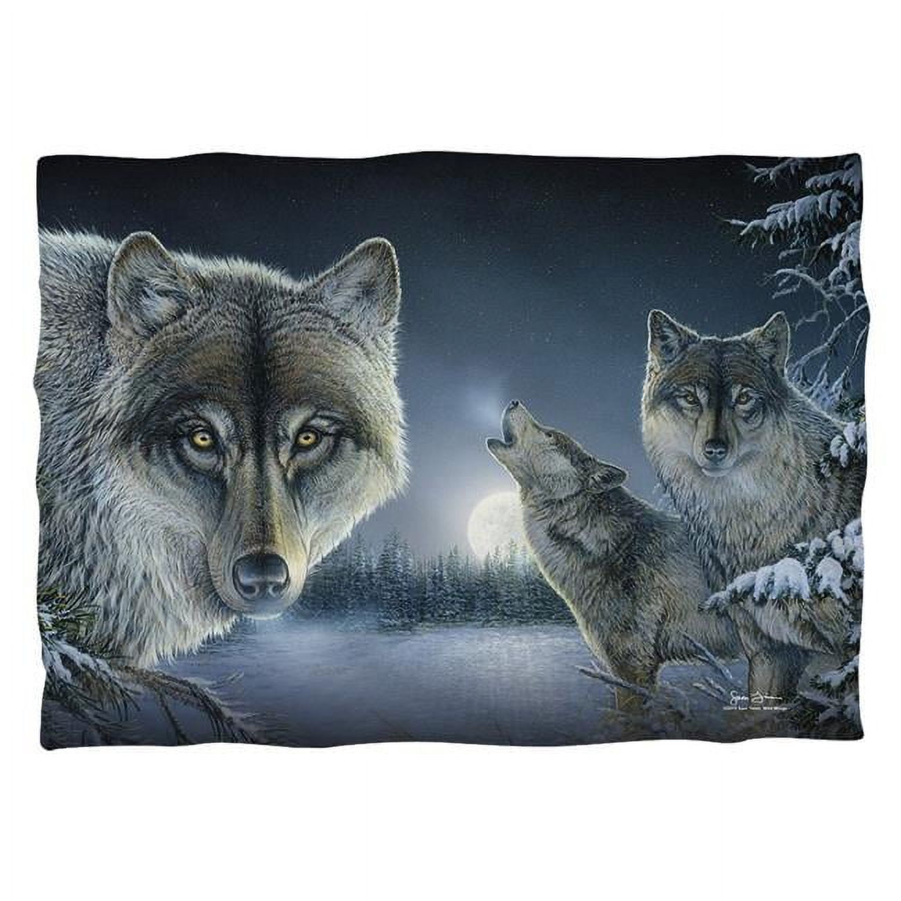 Trevco Wild Wings/Midnight Wolves 2 Polyester 20x28 Pillowcase ...
