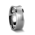 Trevico Brushed Concave Tungsten Ring With Flat Polished Edges ...