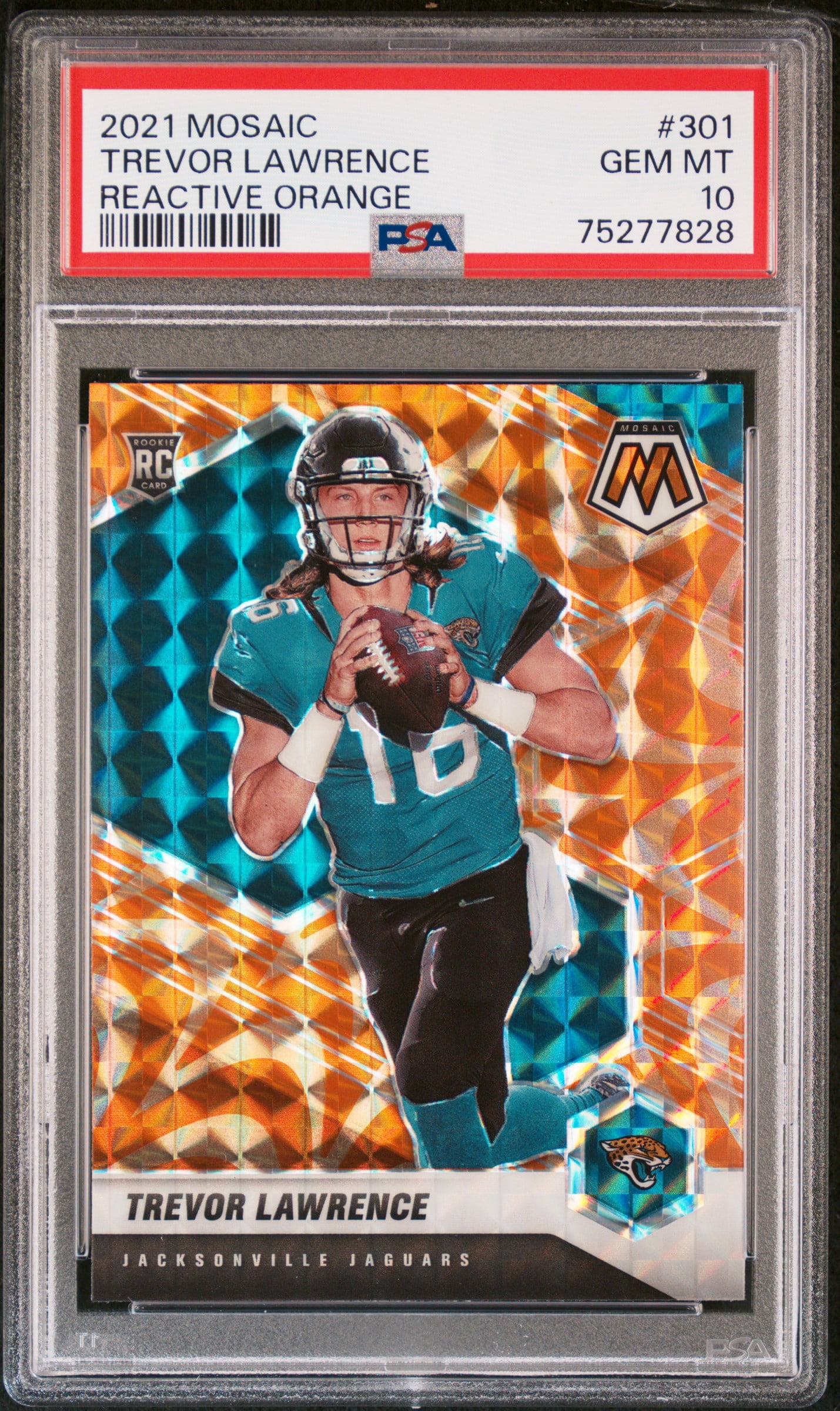 Trevor Lawrence 2021 Mosaic Reactive Orange Rookie Card #301 PSA 10 Gem ...