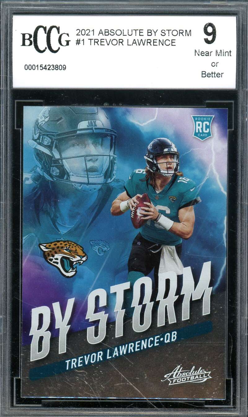 Trevor Lawrence Rookie Card 2021 Absolute By Storm #1 BGS BCCG 9 ...