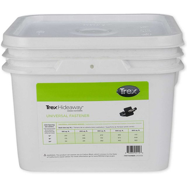 Trex Hideaway Universal Hidden Deck Fastener Clip 500 SQFT Bucket ...