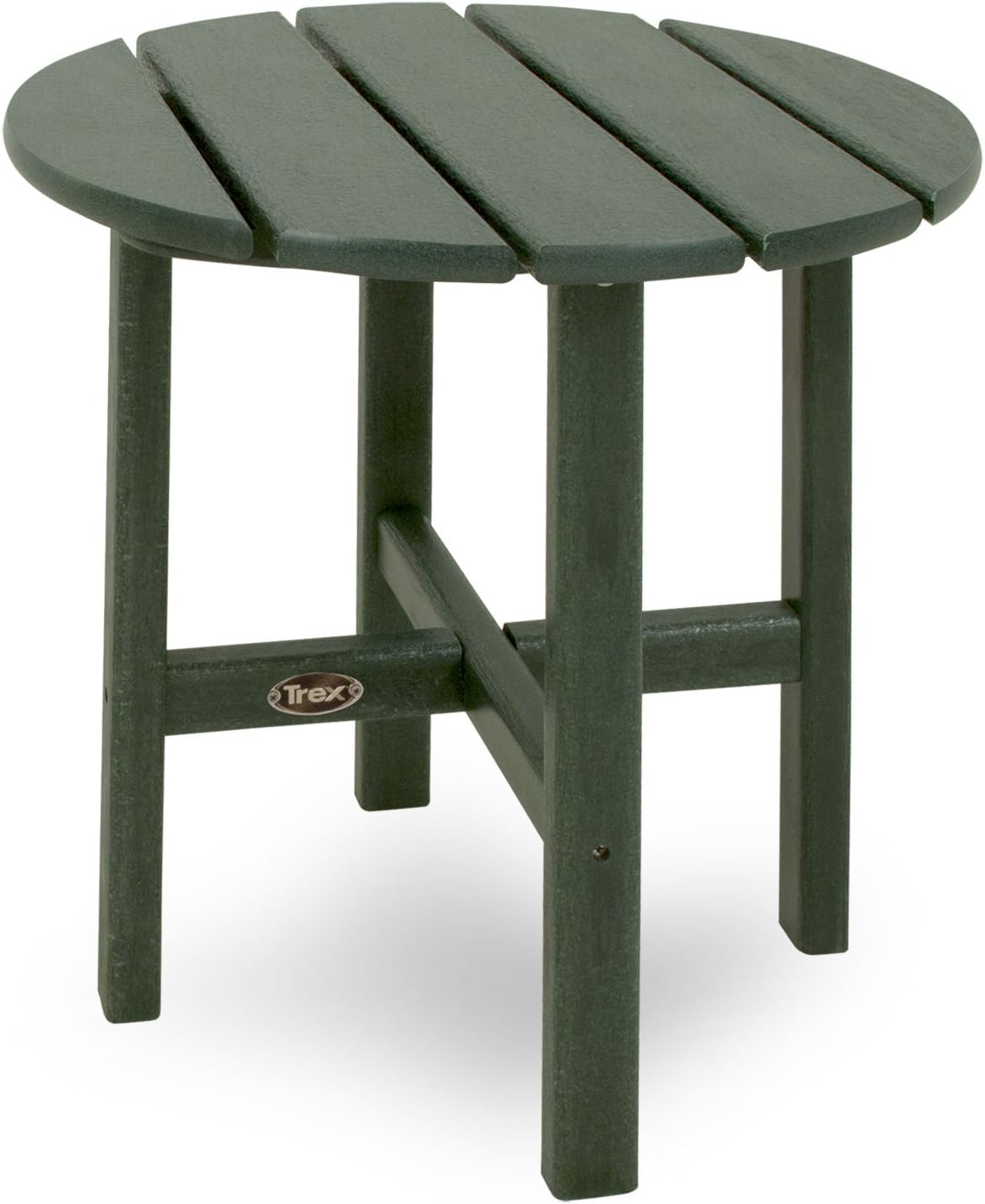 Trex Outdoor Furniture Cape Cod Round 18-Inch Side Table, Rainforest ...